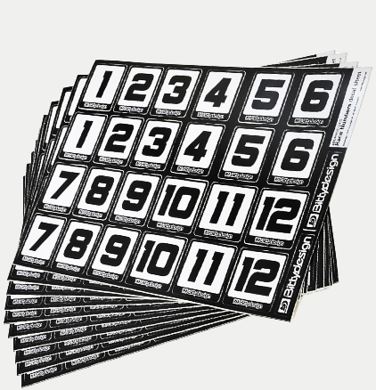 Bittydesign - Race Numbers Decal sheet