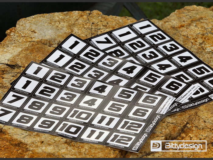 Bittydesign - Race Numbers Decal sheet