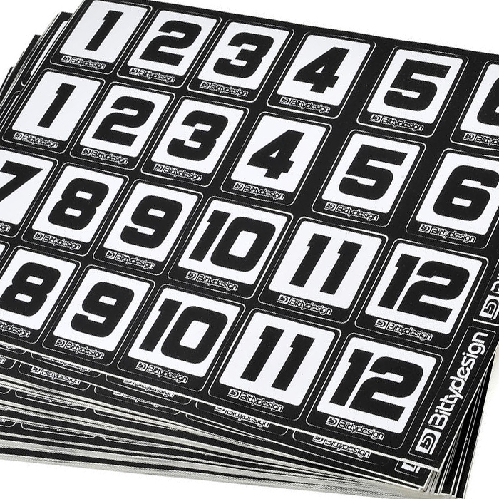 Bittydesign - Race Numbers Decal sheet